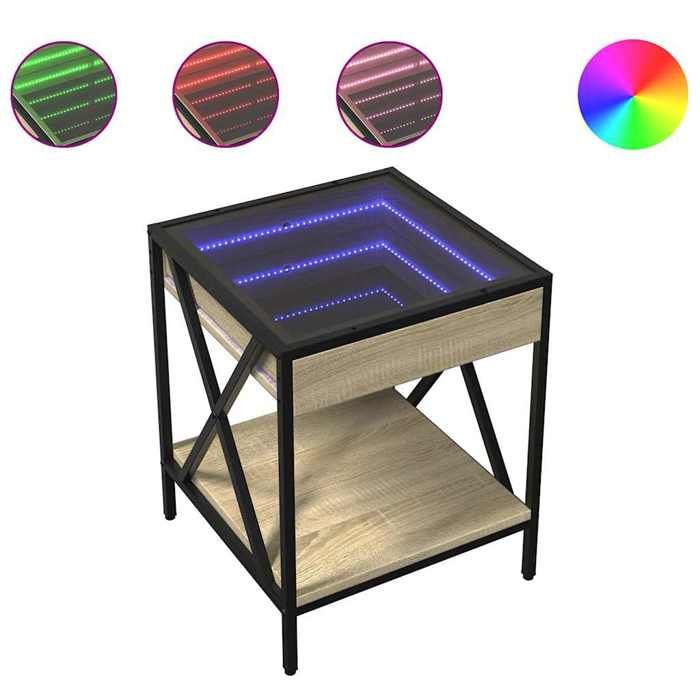 JILL'S - (1 PC) Table basse - VIDAXL - table d'extrémité - avec LED ...