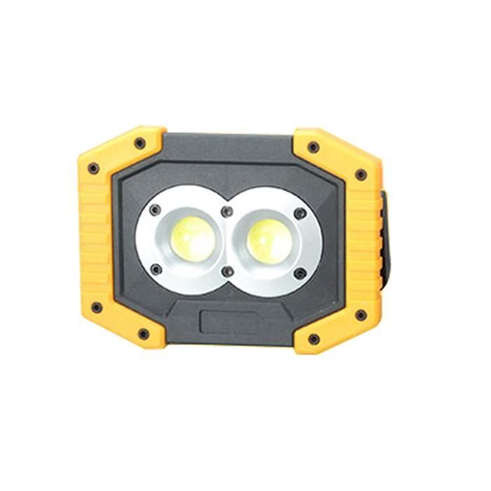 COB rond-Avec 2 batteries 18650-Projecteur Led Portable Avec Batterie ...