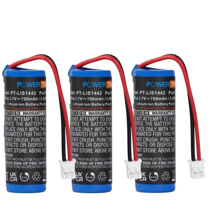 3 piles LIS1442-Batterie Lithium Rechargeable, pour console Sony PS3 ...