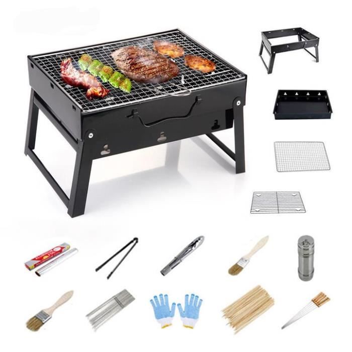Barbecue Portable 42 * 29 * 22 cm Mini Barbecue à Charbon Pliable BBQ ...
