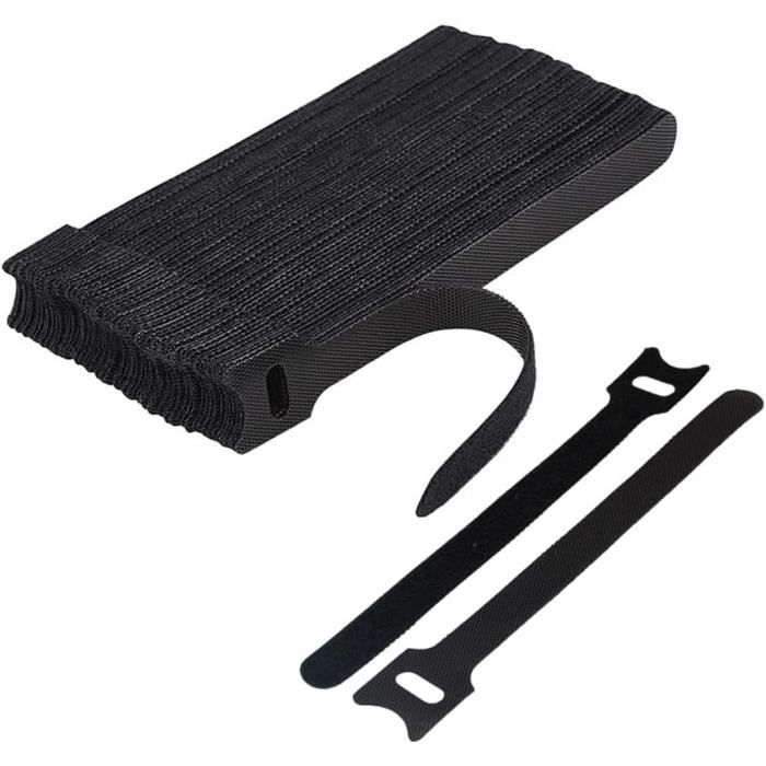 80 Pcs Réutilisables Attache Cable, Sangles Sangles Câble, pour Attacher Les Câbles, Gaines ...