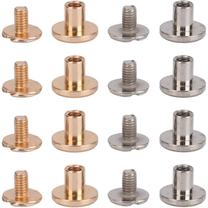 200 Pièces Vis Chicago À Dos Ouvert, Vis Poteaux Accessoires En Métal ...