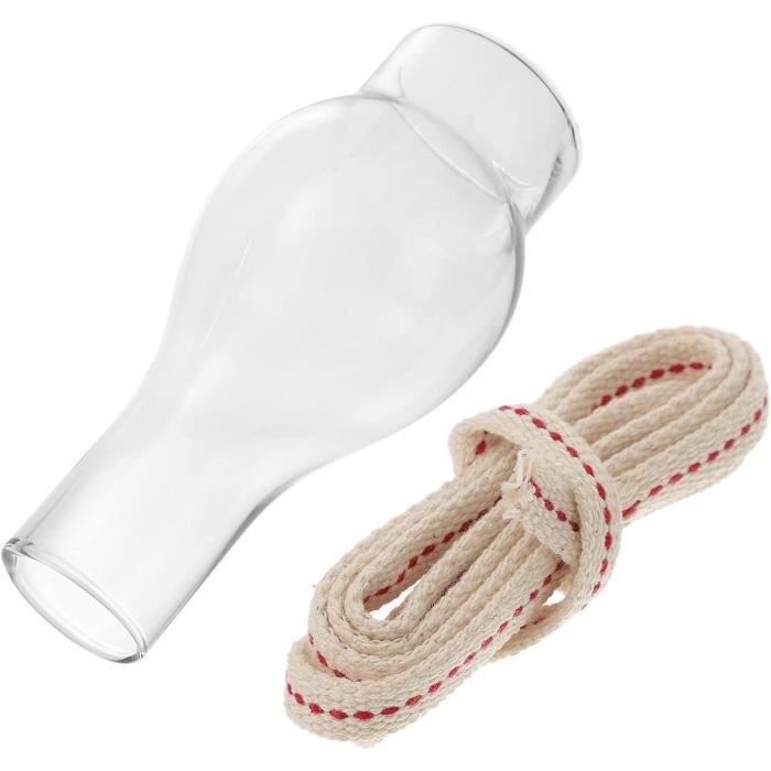 Cheminée En Verre Transparent Avec Mèche Abat-Jour En Verre De ...