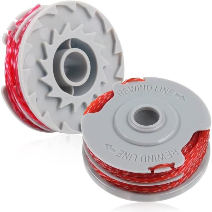 Lot de 2 Bobine Fil Coupe Bordure pour Flymo FLY021 Bobine de Fil Debroussailleuse Bobine de ...