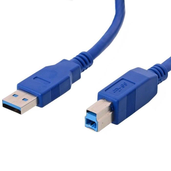 USB 3.0 CABLE PRISE MÂLE A Á PRISE MÂLE B, 5,0 … - Cdiscount Informatique