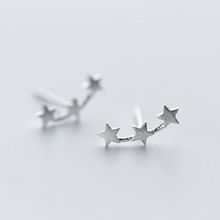 BOUCLE D OREILLE POT Nouveau clip d'oreille d'étoile en soie simple ...