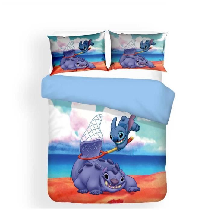 SCD-1814 Parure de lit dessin animé Lilo & Stitch ensemble de literie ...