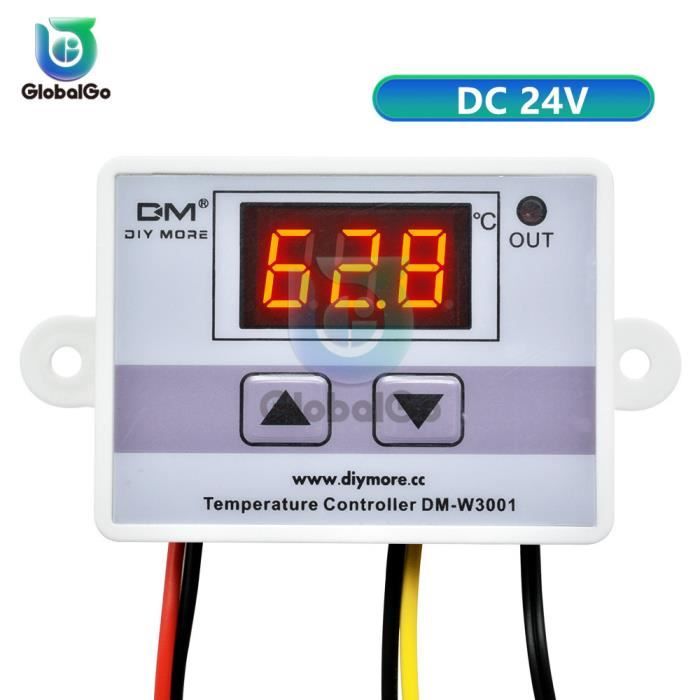 Sonde temperature,Contrôleur de température numérique LED, 10A 12V 24V 220V AC XH-W3001, pour ...