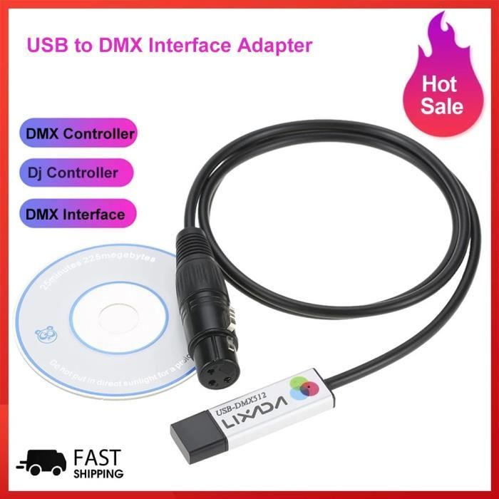 Contrôleur De Lumière De Scène Led Dmx512, Adaptateur Usb Vers ...