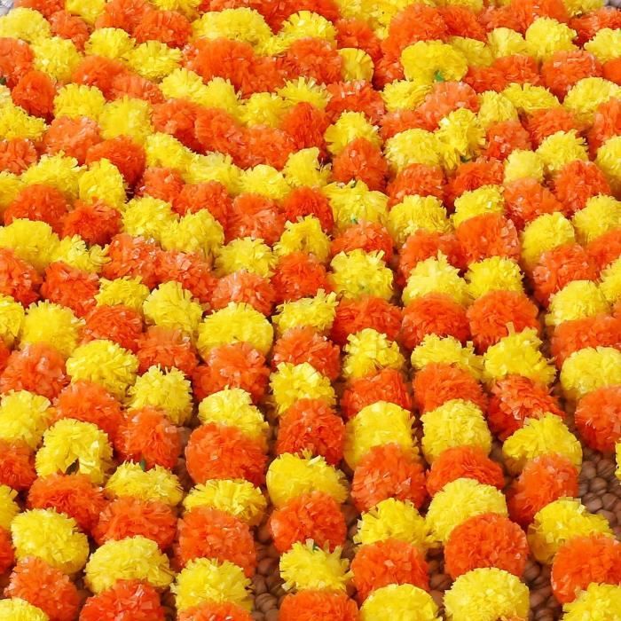 Lot De 10 Guirlandes De Calendula, Décorations D'Halloween, De Mariage ...