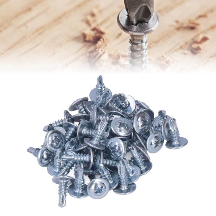 QID-Vis perceuse à tête ronde Jeu de Vis Perceuses Serrage outillage tournevis Queue de perage ...