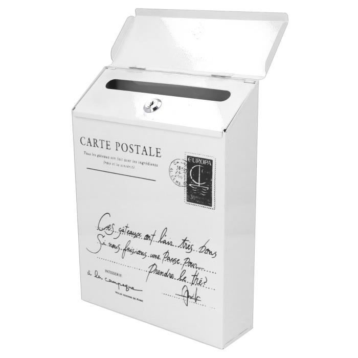 Duokon Boîte aux lettres en fer Boîte aux lettres murale en fer de ...