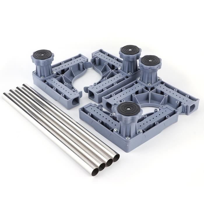 Duokon Support de machine à laver Support de base réglable à quatre ...