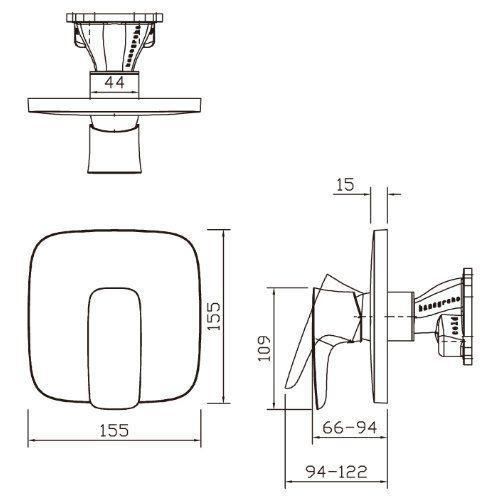 Hansgrohe PuraVida Set mitigeur douche encastré PuraVida blanc/chromé ...