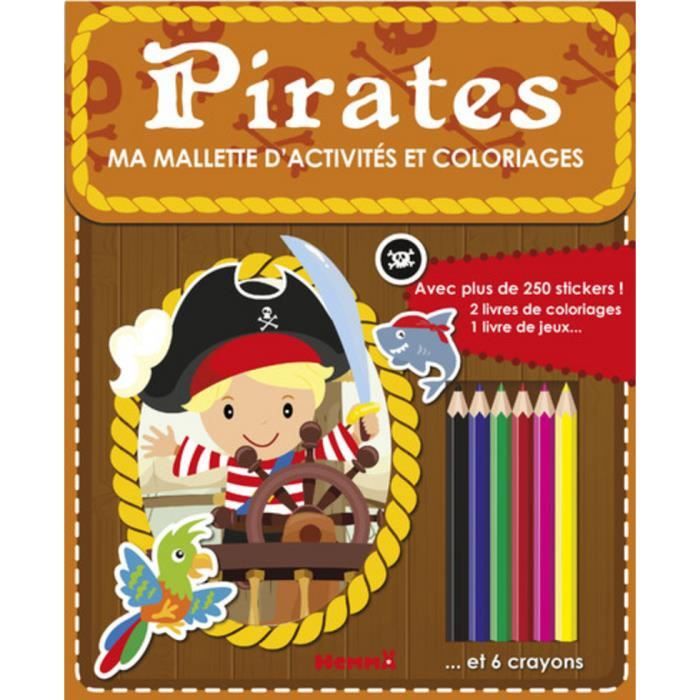 Ma mallette d'activités et coloriages - Pirates (Fond brun) - Cdiscount ...