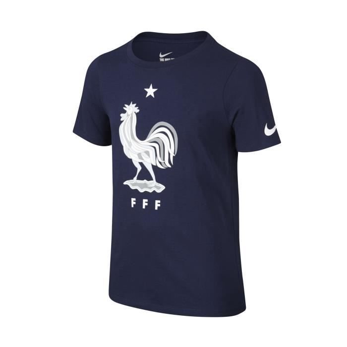 T-shirt Crest FFF Bleu Junior - Cdiscount Sport