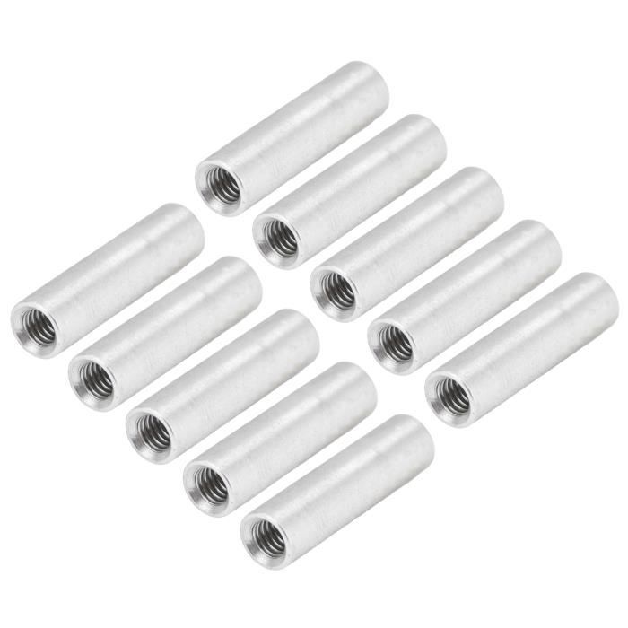 Entretoise de colonne ronde filetée en alliage d'aluminium - QIILU - 10 ...