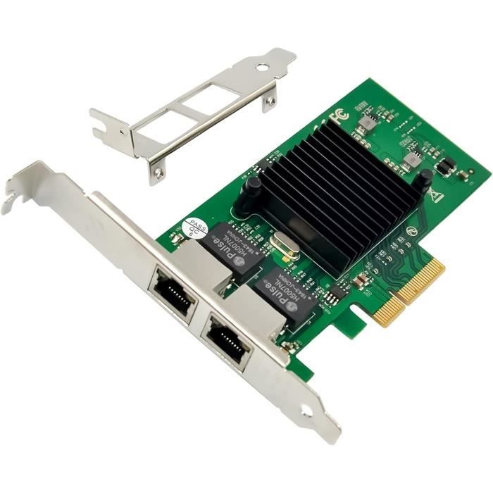 Carte Réseau Gigabit Pcie X4 1000M Pci Express Ethernet Adaptateur Avec Intel 82576 Deux Ports ...