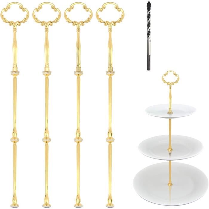 ZoomSky Support à Gâteau présentoir à gâteaux, 4 Pcs 3 Étages Poignée ...