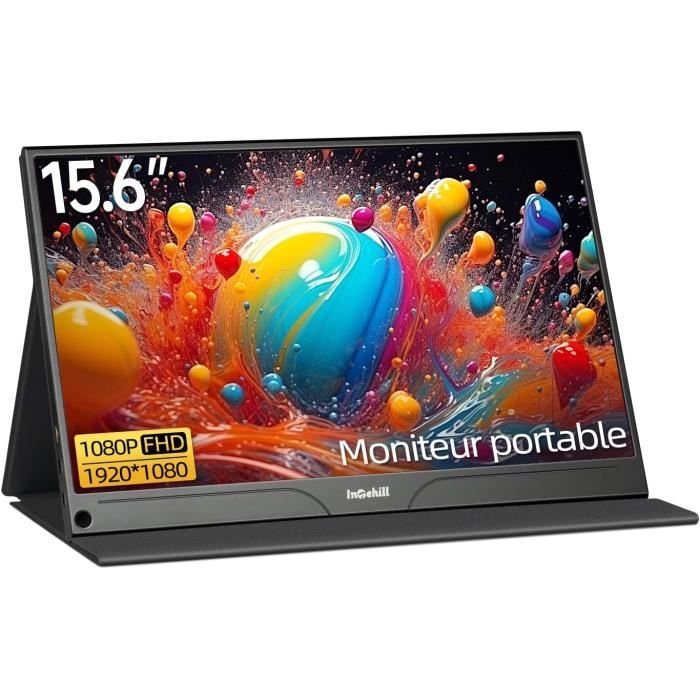 Moniteur Portable, 15.6 Pouces 1080P Fhd, Portable Monitor Écran De ...
