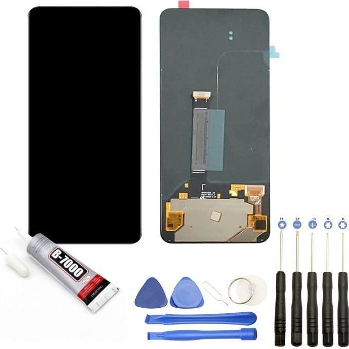 Vitre tactile + Ecran LCD compatible avec Oppo Reno 2 taille 6.5" Noir (Luminous Black) + Kit ...