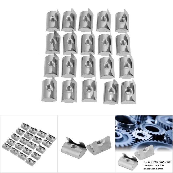 Vvikizy Half Round Nut M6 Shrapnel Nut Block Elastic Nut 40 Series ...