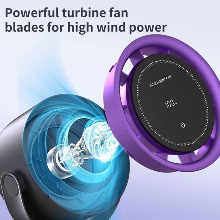 Mini ventilateur bureau portable turbo vitesse réglable batterie ...