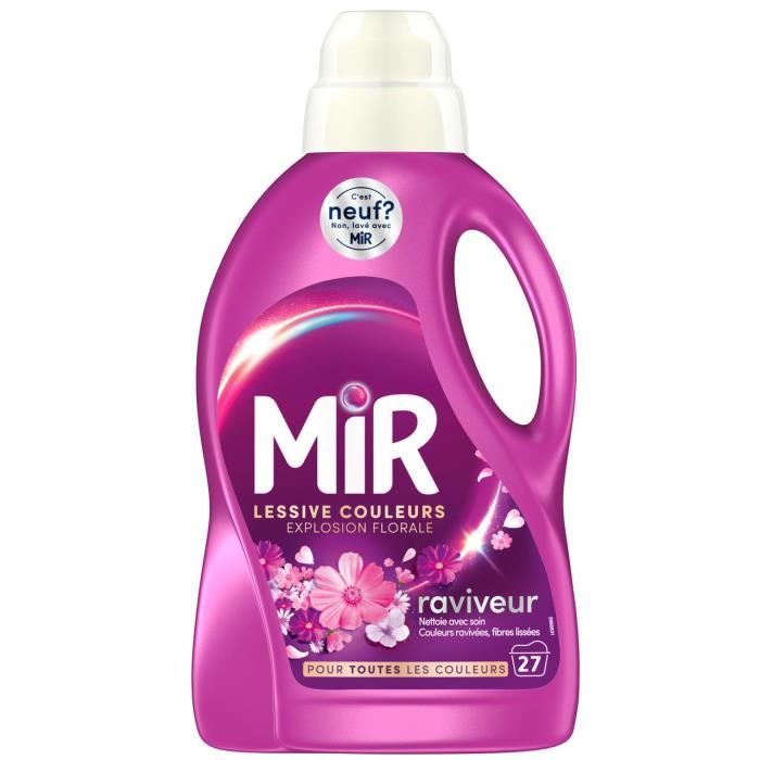 MIR LESSIVE Lot de 3 Lessives liquide Couleurs Explosion Florale 27 ...