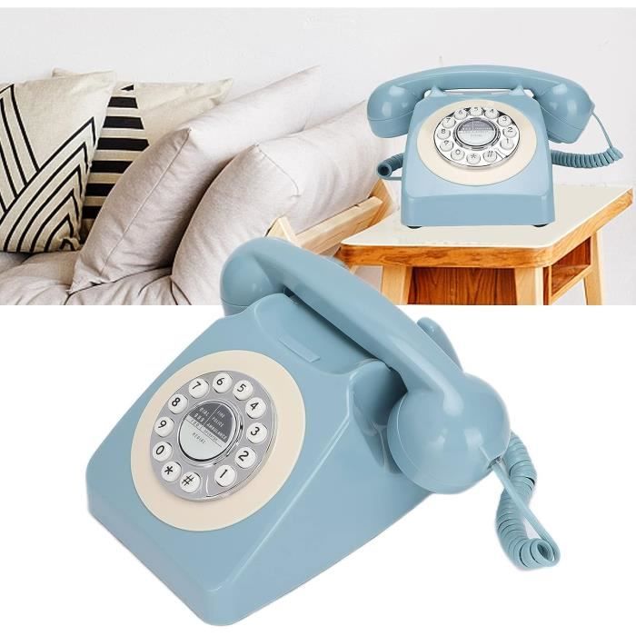 Téléphone À La Maison Filaire Rétro,Ancien Téléphone Fixe Filaire ...