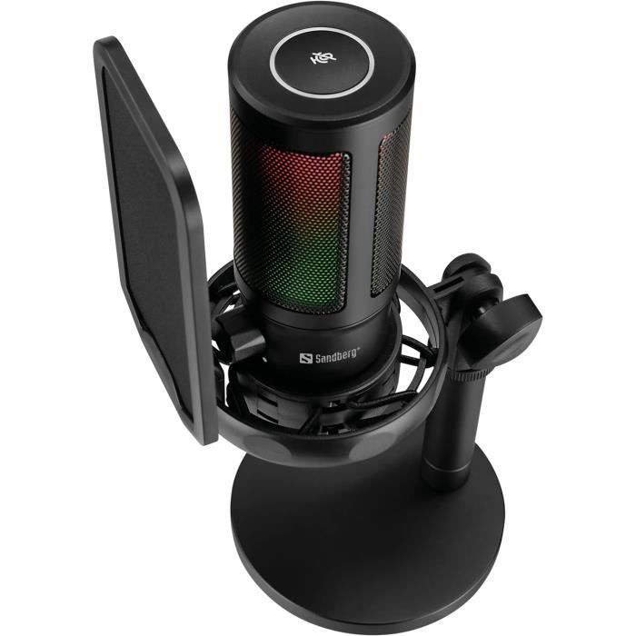 Streamer Usb Microphone Rgb, Microphone De Studio Avec Motif Cardioïde ...