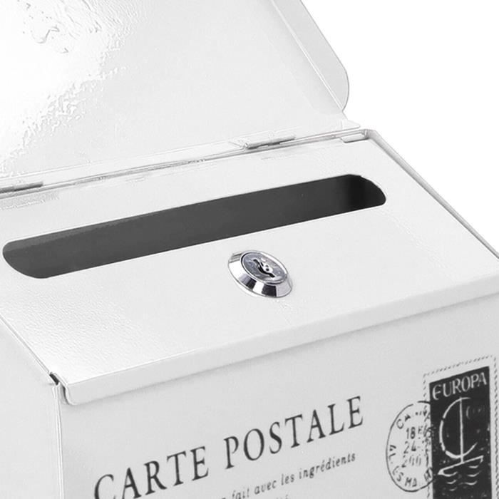 Duokon Boîte aux lettres en fer Boîte aux lettres murale en fer de ...