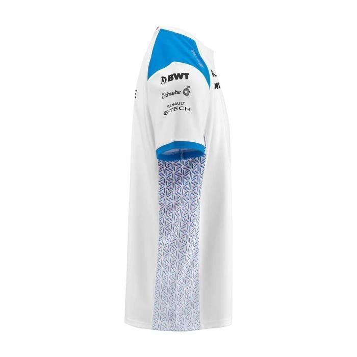 T-shirt Kappa Abolim BWT Alpine F1 Team Officiel Formule 1 Blanc ...