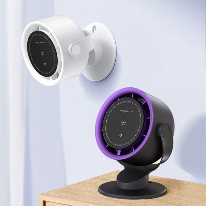 Mini ventilateur bureau portable turbo vitesse réglable batterie ...