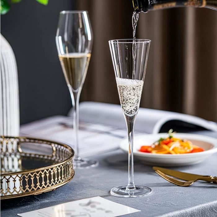 Glass champagne glasses store
