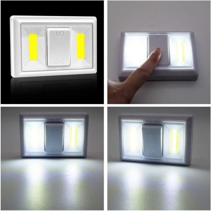 4X Veilleuse Led, Lampe De Nuit Murale Avec Autocollante, Veilleuse ...