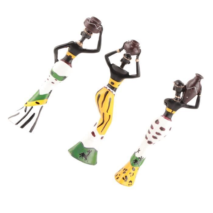 ZERONE figurine de femme Sculpture africaine de femmes, Statue en résine, Figurines de maison ...