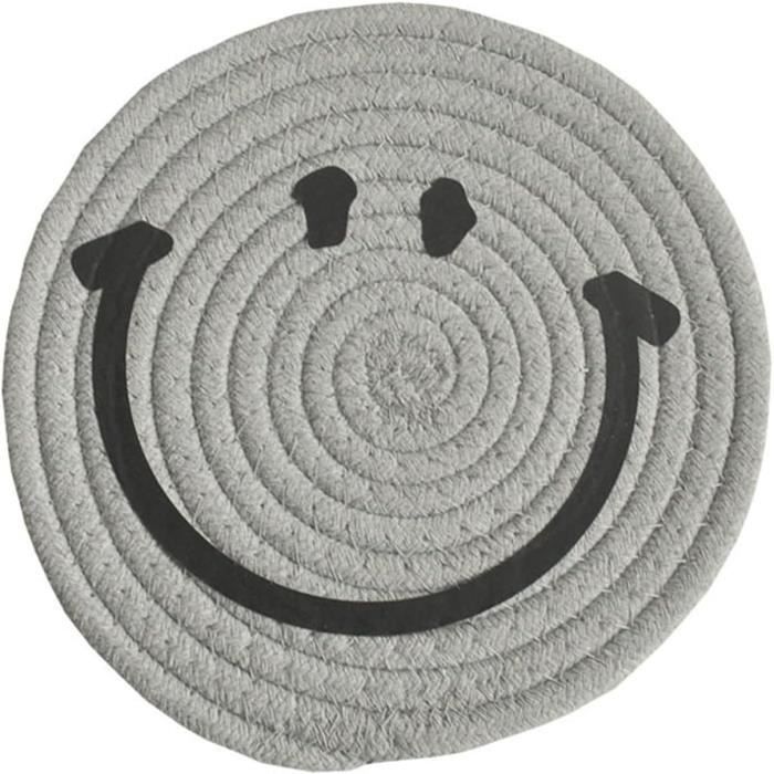 Dessous Verre Smiley Rond Set Table Emoji Dessin Animé Ins Épaissir ...