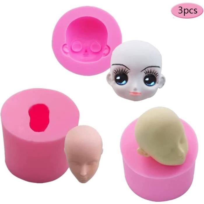 Wonderfulc Moule À Gâteau En Silicone 3D En Forme De Tête Humaine Moule ...