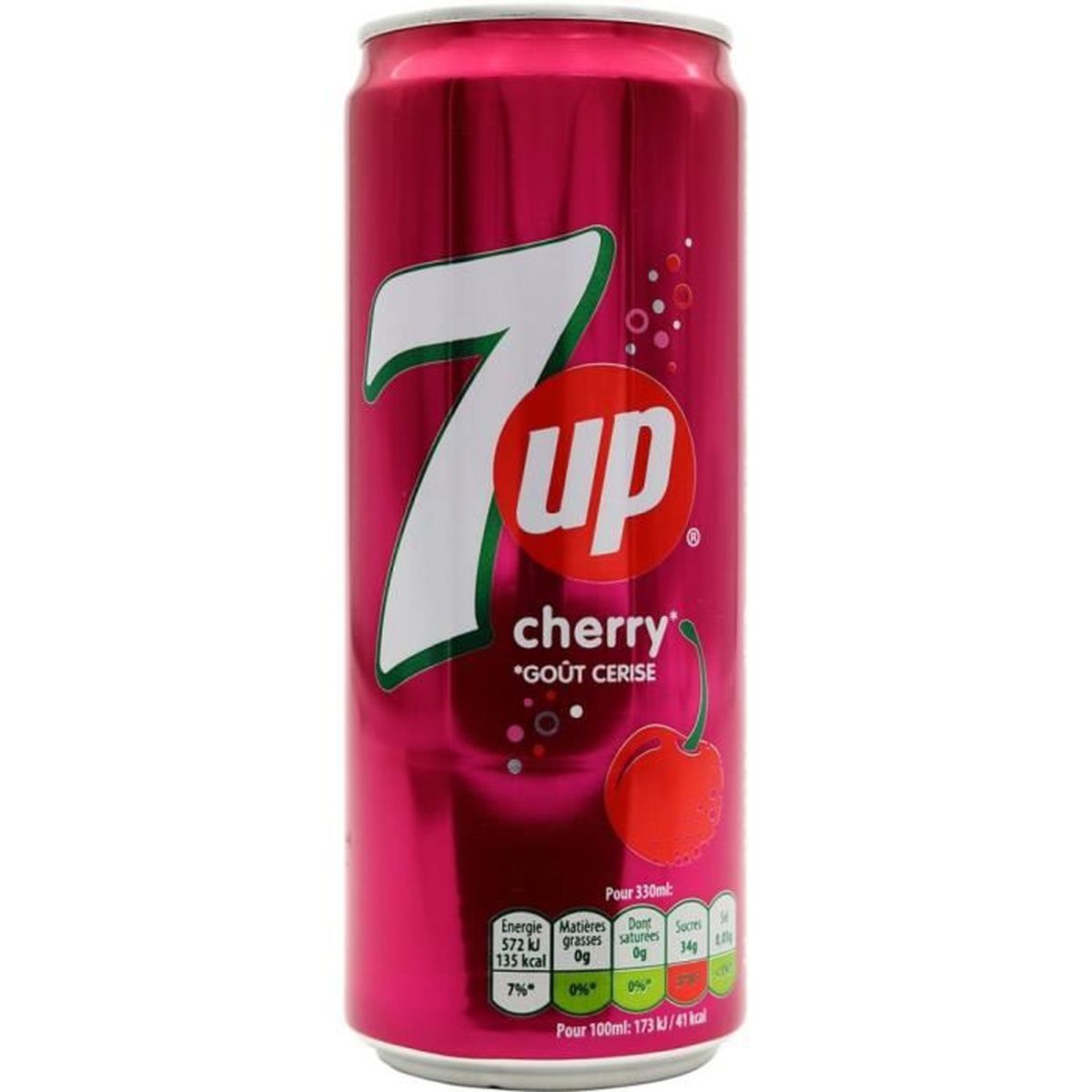 Seven up (7up) Cherry (cerises) Pack de 33 cl x 24 - Cdiscount Au quotidien