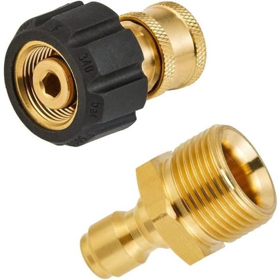 Kit D'Adaptateur De Nettoyeur Haute Pression Pour Mousse De Neige M22 À Raccord Rapide De 6,35 ...