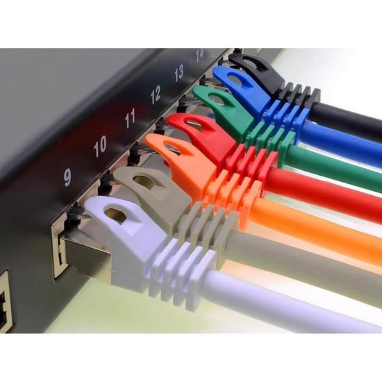 Freiwerk Câble LAN Cat.7 Ethernet 10 Go s RJ45 Fiche Cat6a - Cdiscount ...
