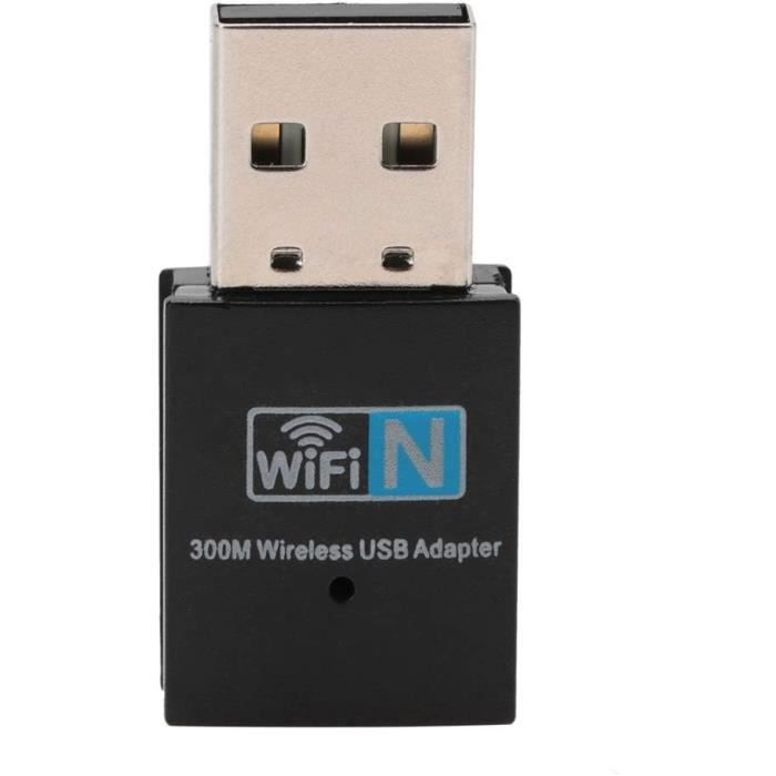 Adaptateur WiFi, Mini USB LAN Carte réseau Adaptateur WiFi USB2.0 Récepteur WiFi 300 Mbps, pour ...