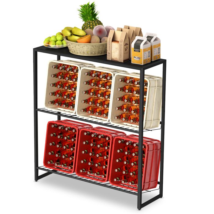 TTLIFE Etagère à Boissons pour 6 Caisses, Etagère Casier à Boissons ...