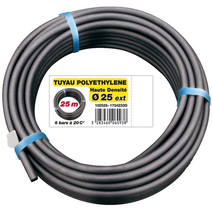 Tuyau d'irrigation PEHD - Ø25 mm - 6 bars - 25 m - Polyéthylène haute ...