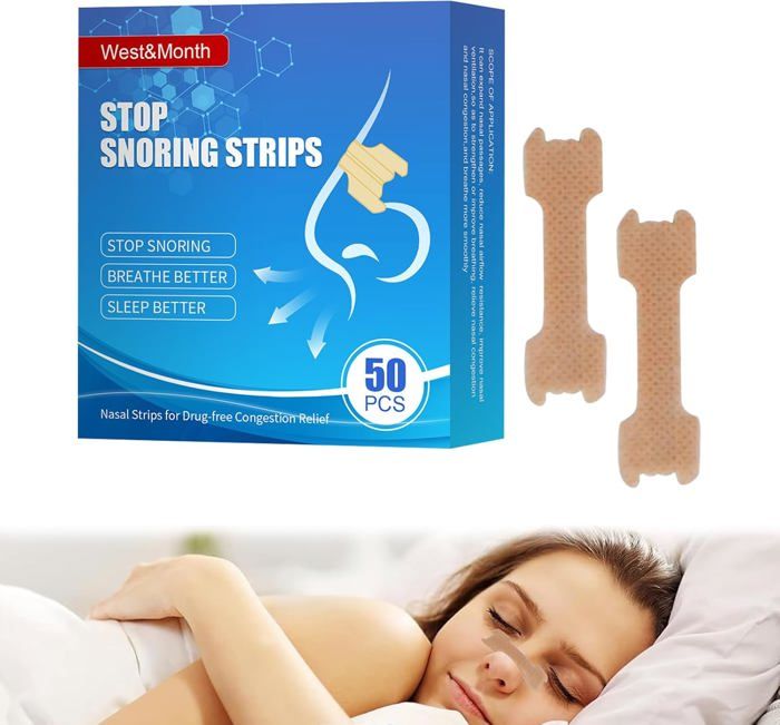 50 Bandelettes Nasales Anti-Ronflement,Bandelettes Nasales,Patch Nez ...