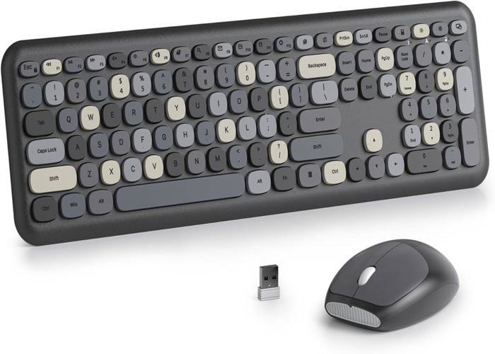 Clavier De Machine À Écrire Rétro 2.4Ghz,Clavier Complet À 104 Touches ...