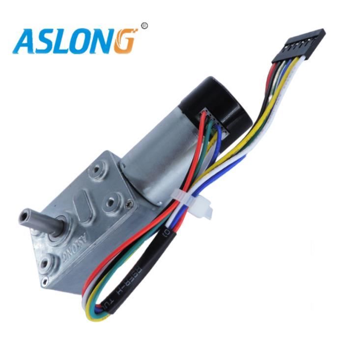 DC 24V - 2 tr - min - Moteur à engrenage avec codeur, moteur à vis sans ...