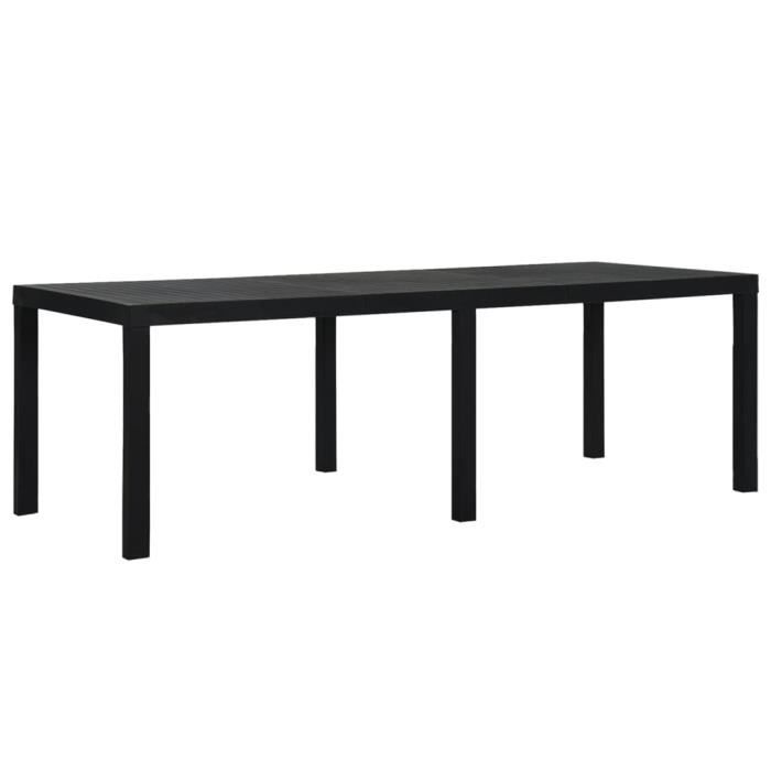 SIB Table de jardin 220x90x72 cm PP Anthracite - AKO7542050665592 ...