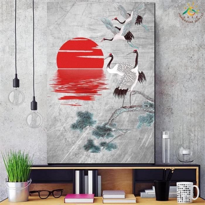 Diy 5D Diamond Painting Kit Grande Grue Couronnée Rouge Diy Peinture ...