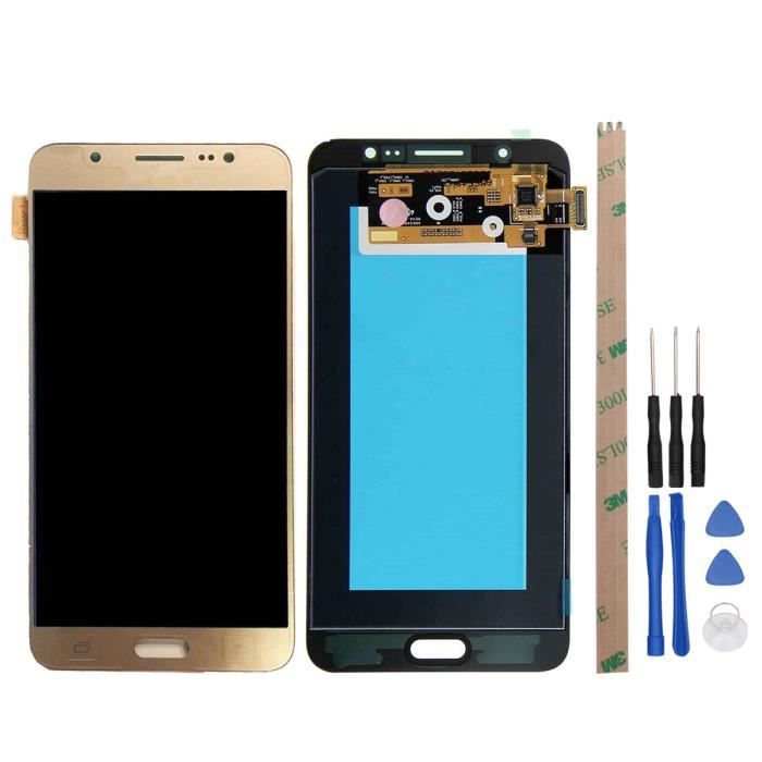 VITRE TACTILE +Écran LCD pour Samsung Galaxy J7 2016 SM-J710F OR + Kit outils - Cdiscount Téléphonie